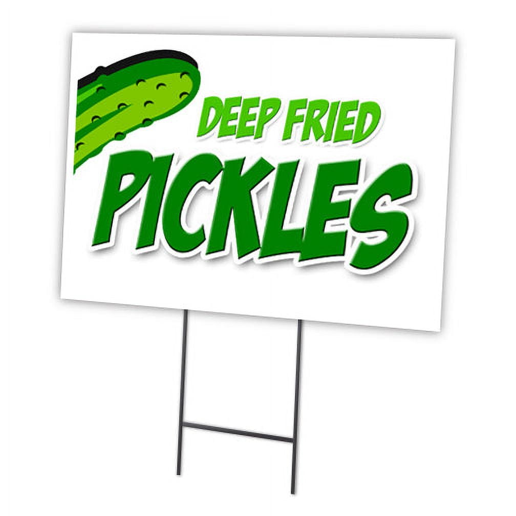 SignMission C-2436 Fried Pickles 24 x 36 in. Fried Pickles Yard Sign ...
