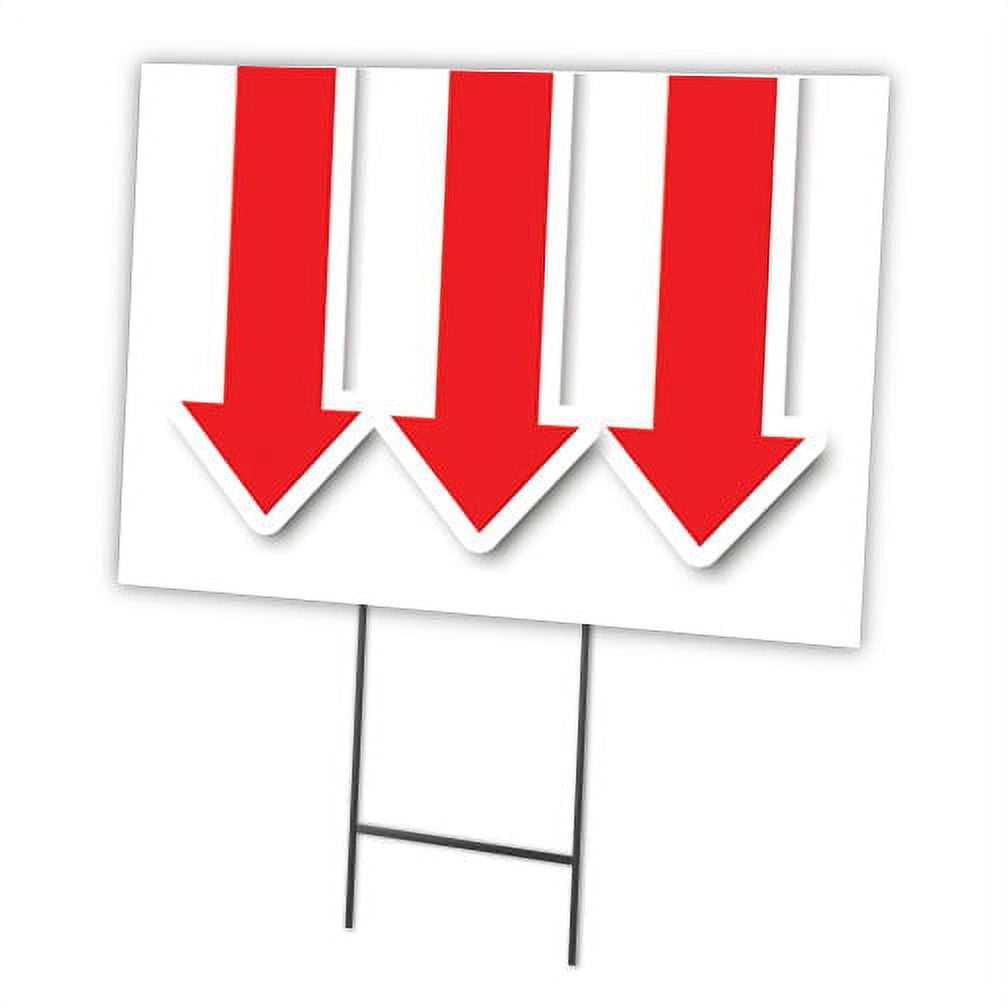 SignMission C-2436 Giant Down Arrow 24 x 36 in. Giant Down Arrow Yard ...