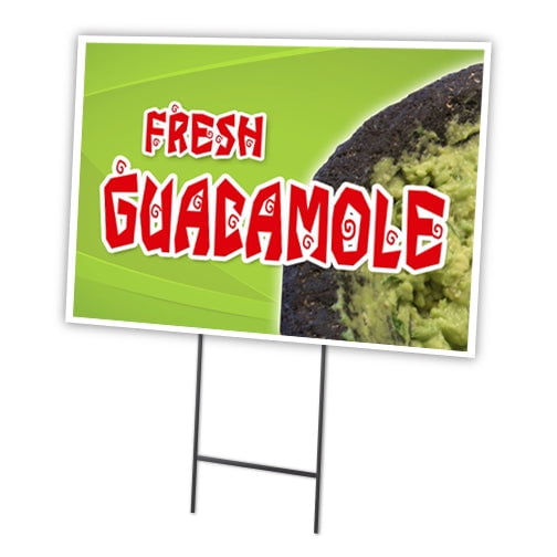 SignMission C-2436 Guacamole 24 x 36 in. Yard Sign & Stake - Guacamole ...