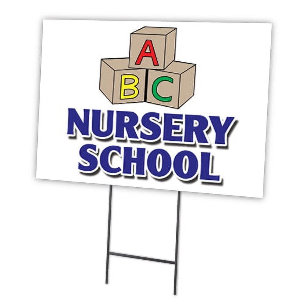 SignMission C-2436 Nursery School 24 x 36 in. Nursery School Yard Sign ...