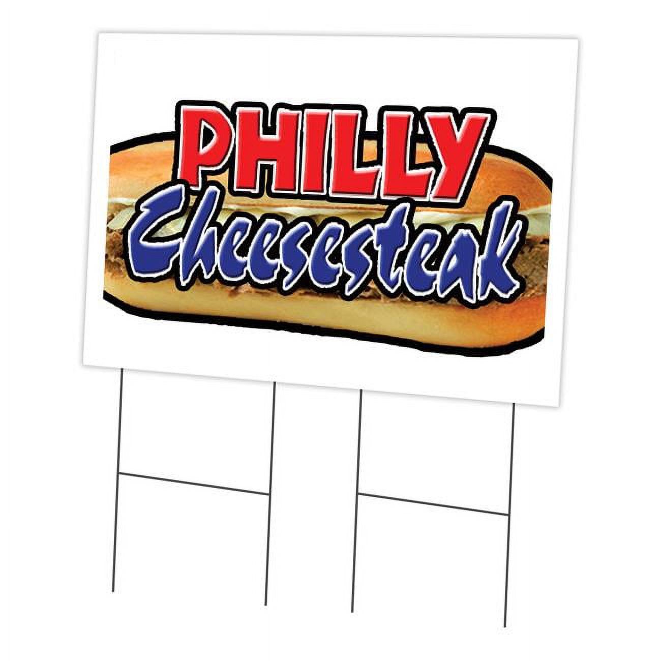 SignMission C-2436 Philly Cheesesteak 24 x 36 in. Philly Cheesesteak ...