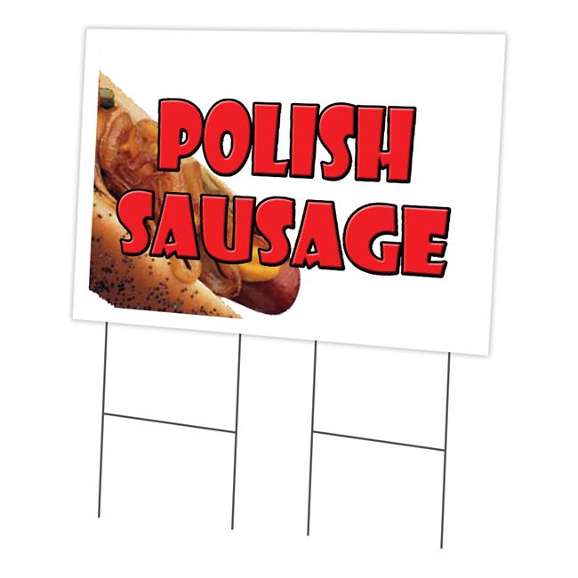 Signmission C 2436 Polish Sausage 24 X 36 In Polish Sausage Yard Sign