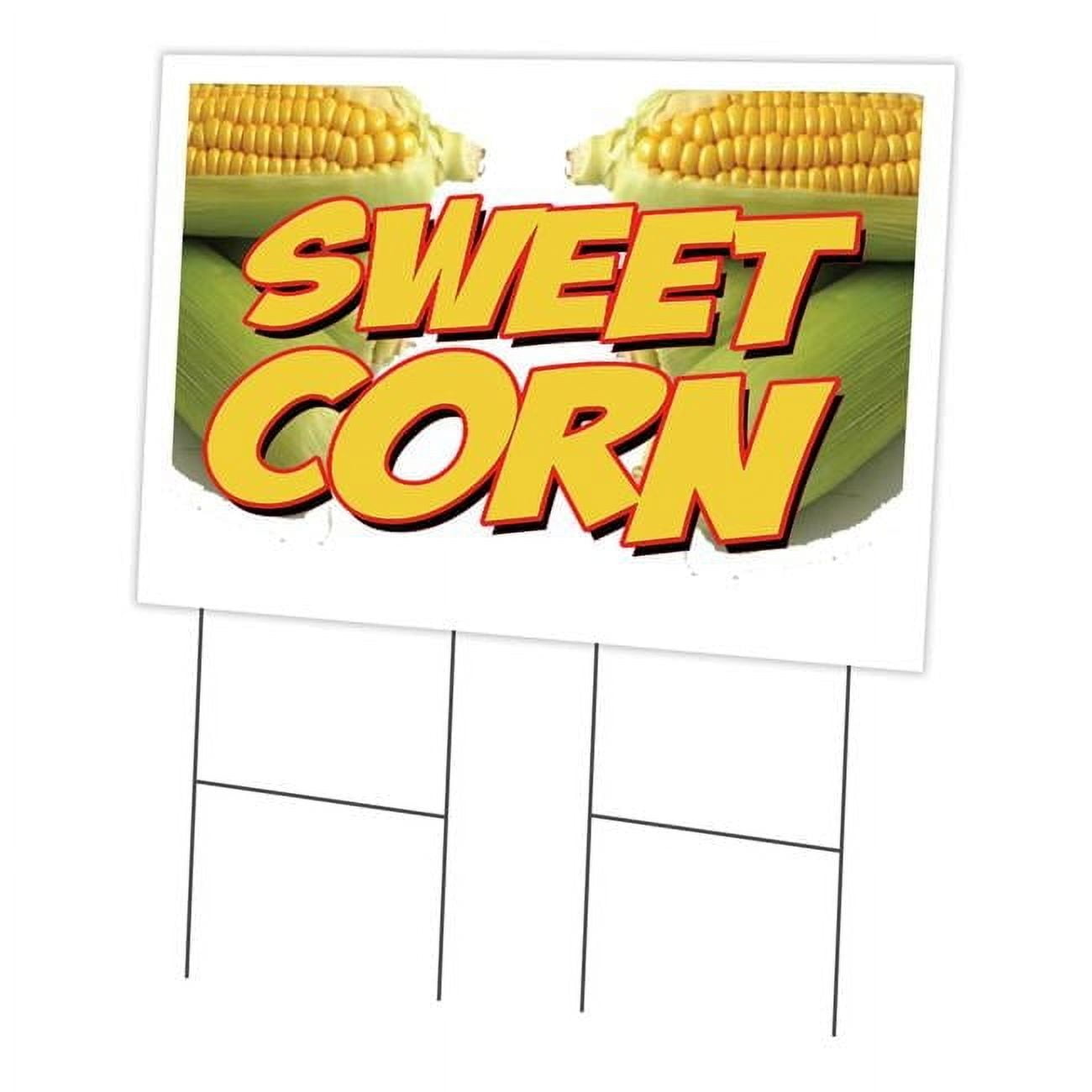 SignMission C-2436 Sweet Corn 24 x 36 in. Yard Sign & Stake - Sweet ...