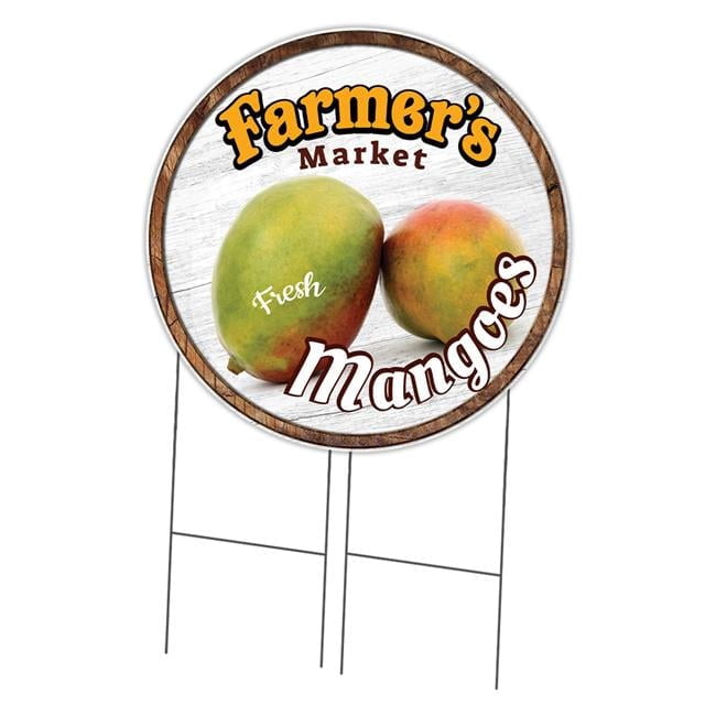 SignMission C-36-CIR-DS-WS- Mangoes 36 in. Double Sided Corrugated ...