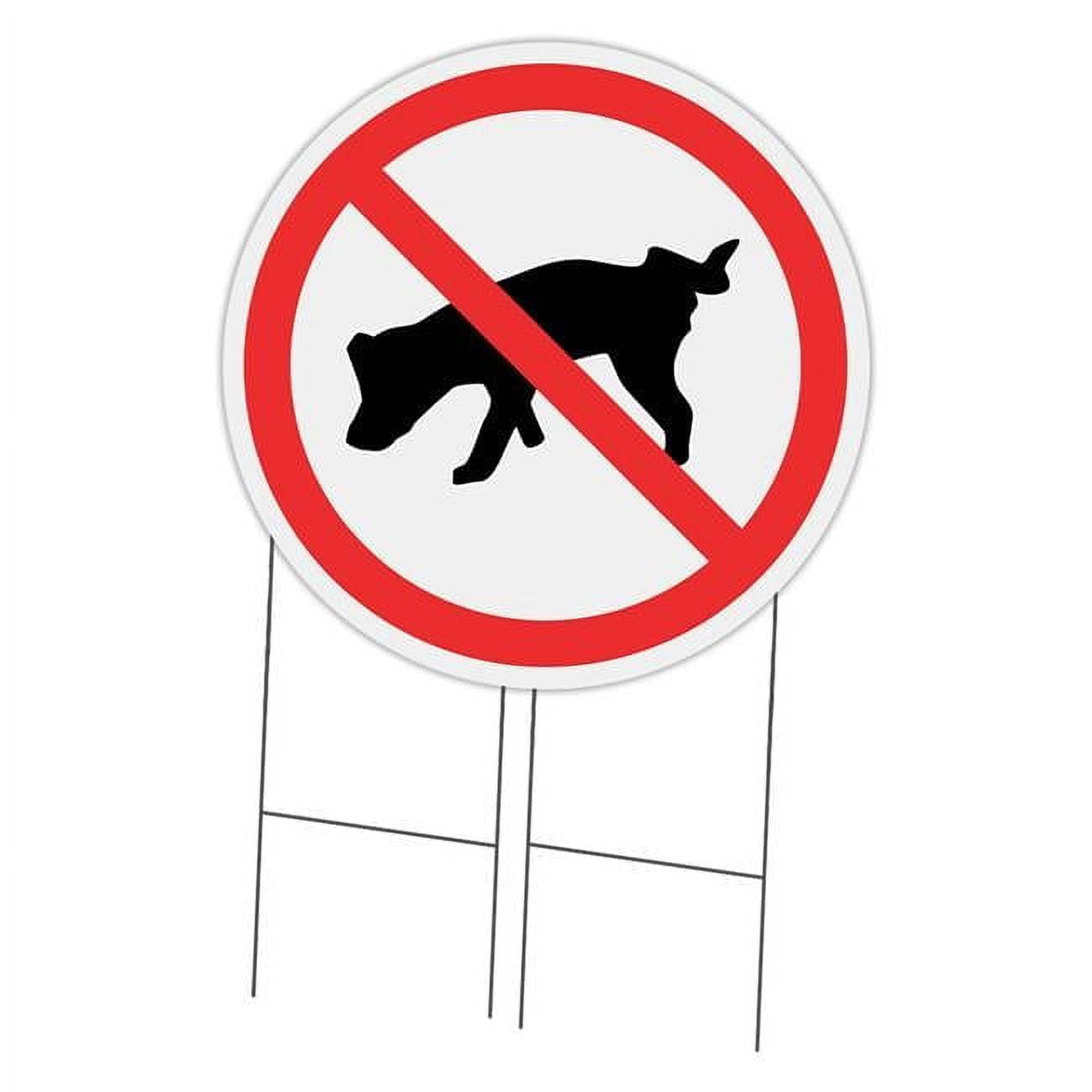 SignMission C-36-CIR-DS-WS- No dog pee 36 in. Double Sided Corrugated ...