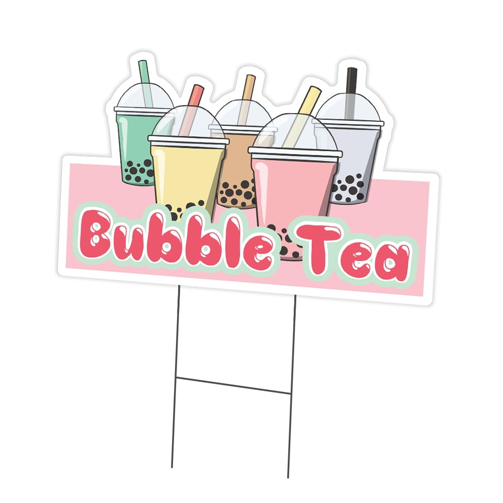 SignMission C-DC-1216-Bubble Tea 12 x 16 in. Yard Sign & Stake - Bubble ...