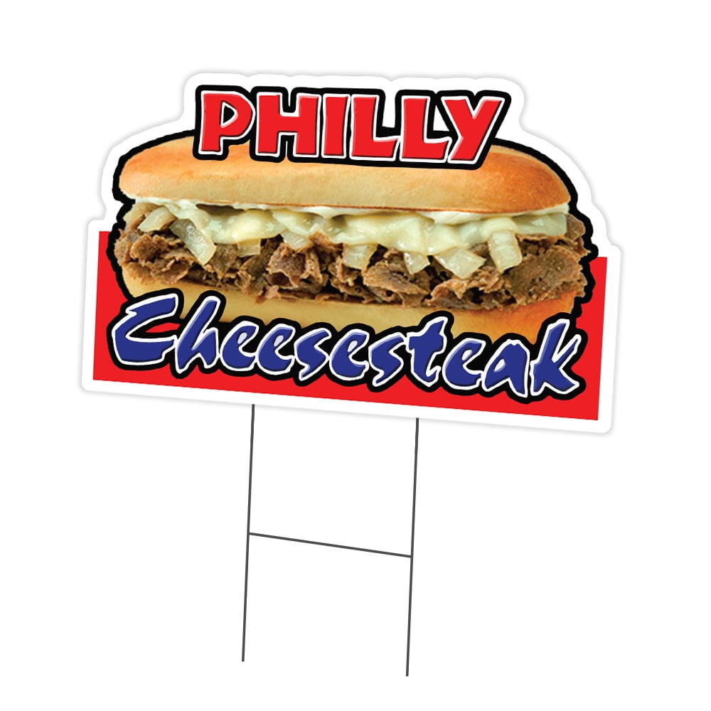Cheesesteak Yard Sign 12" X 16" & Stake | Advertise Your Business ...