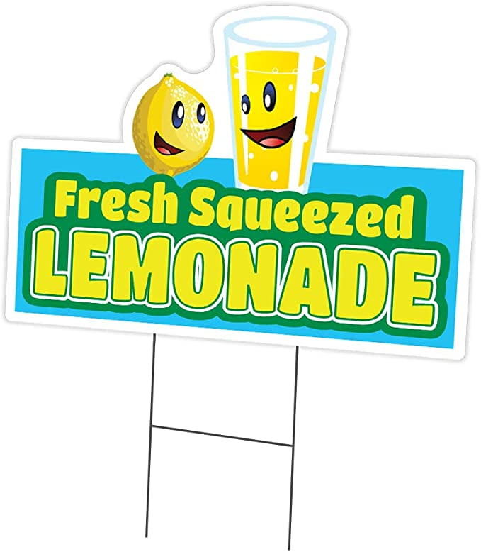 SignMission C-DC-1216-DS-Lemonade 12 x 16 in. Yard Sign & Stake ...