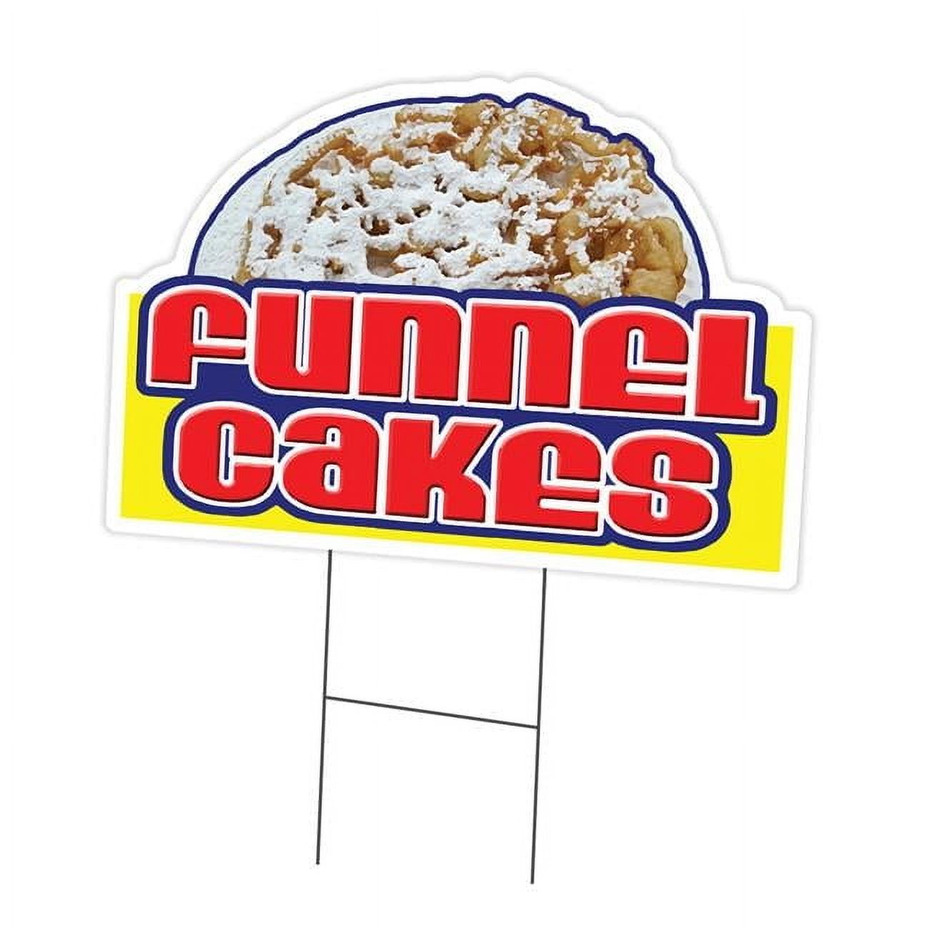 SignMission C-DC-1216-Funnel Cakes 12 x 16 in. Yard Sign & Stake ...