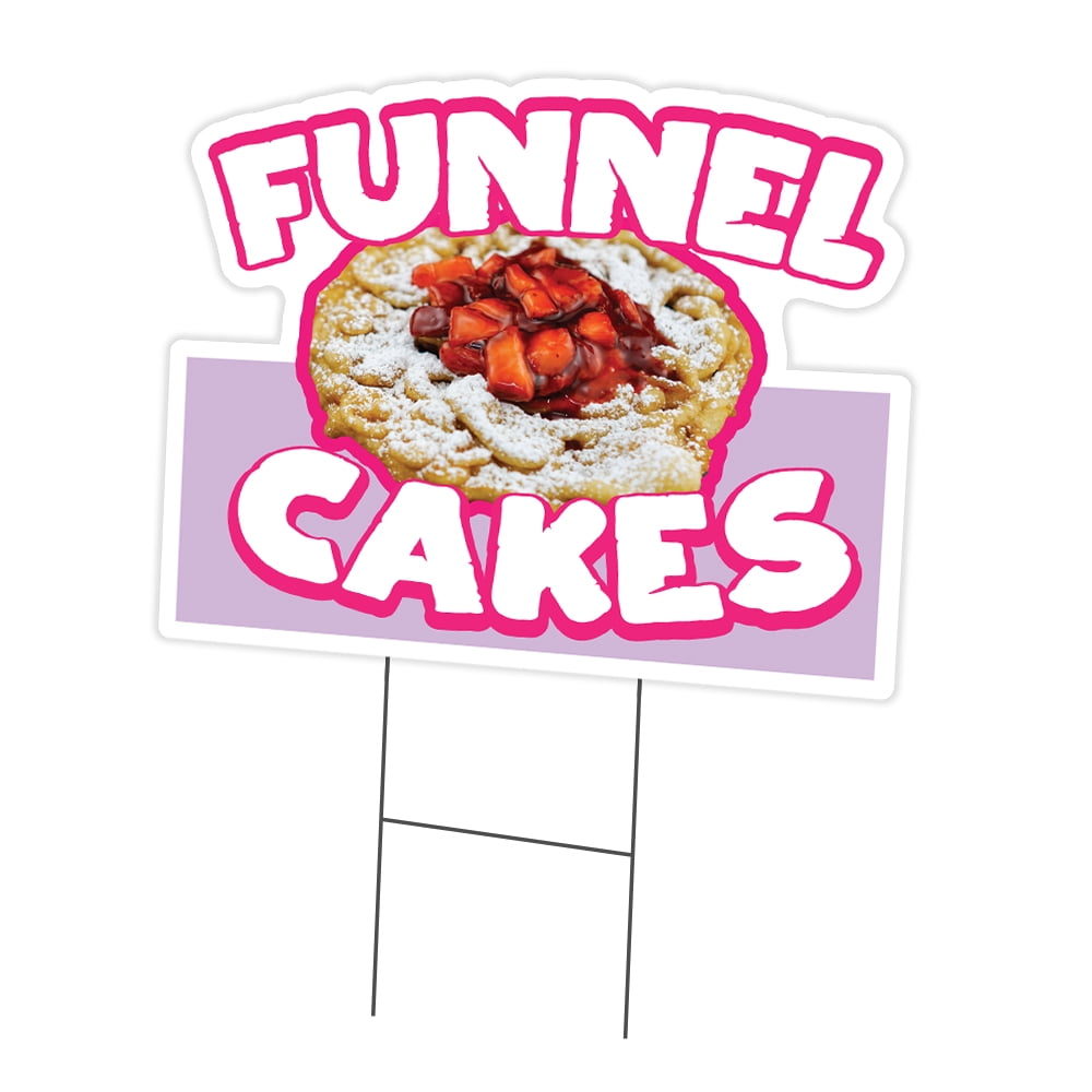 SignMission C-DC-1824-DS-Funnel Cakes 219 18 x 24 in. Yard Sign & Stake ...