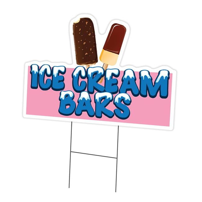 Signmission C Dc 1824 Ds Ice Cream Bars19 18 X 24 In Yard Sign And Stake