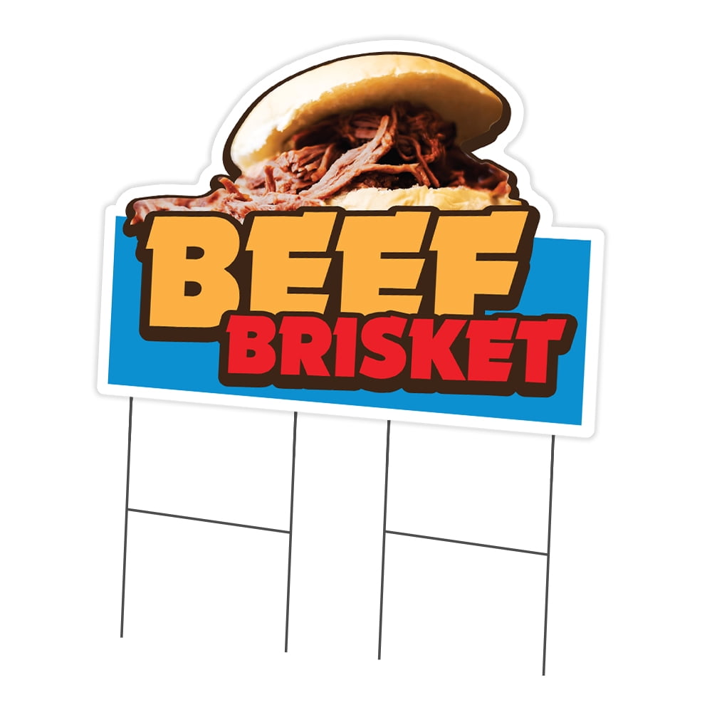 Beef Brisket 24" x 36" Yard Sign & Stake | Advertise Your Business ...
