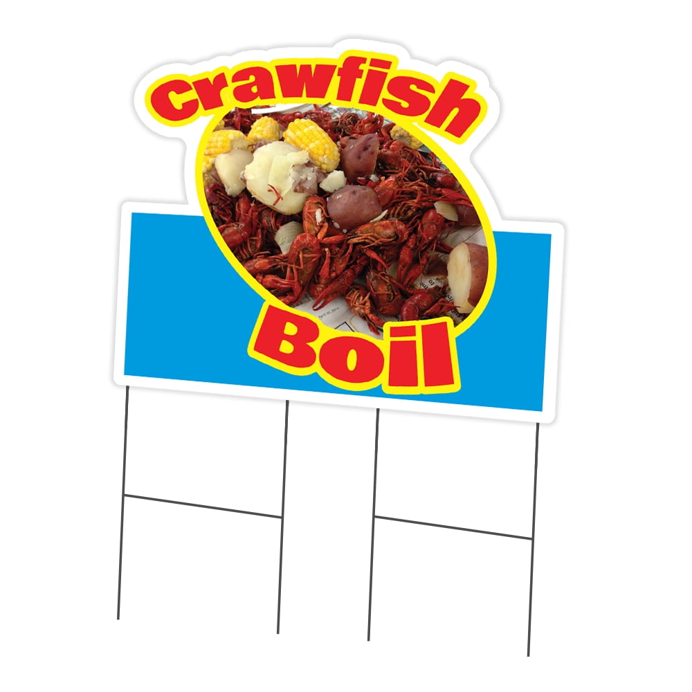 SignMission C-DC-2436-Crawfish Boil19 24 x 36 in. Yard Sign & Stake ...