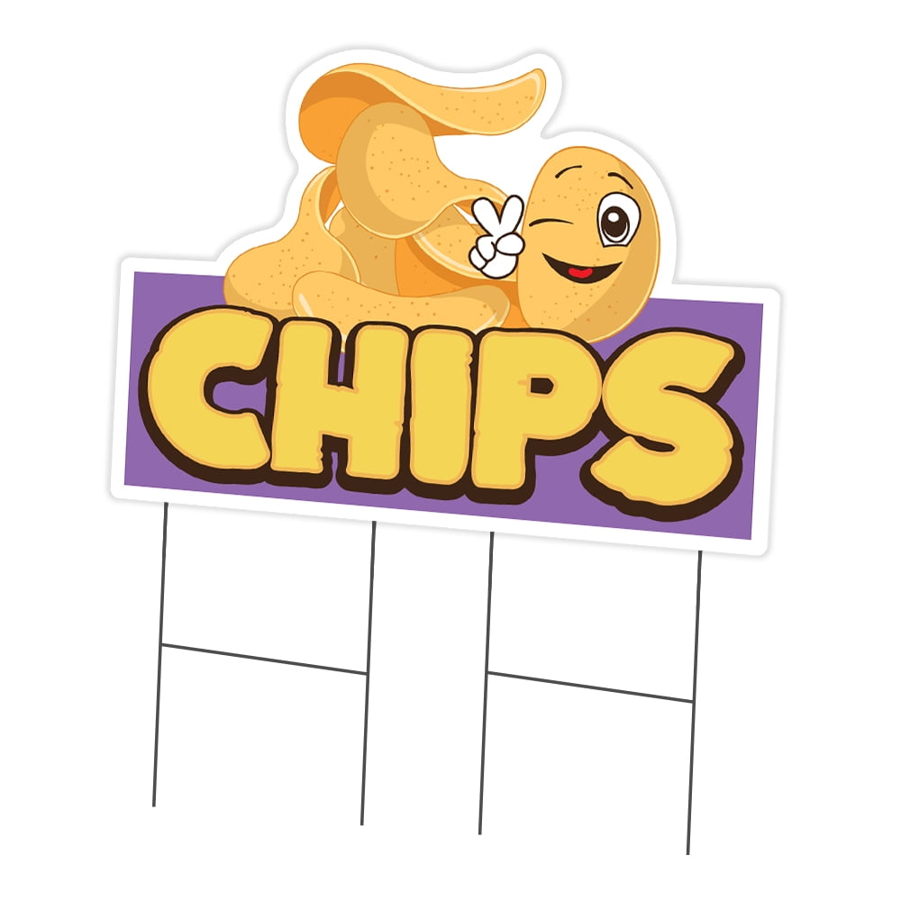 SignMission C-DC-2436-DS-Chips 219 24 x 36 in. Yard Sign & Stake ...
