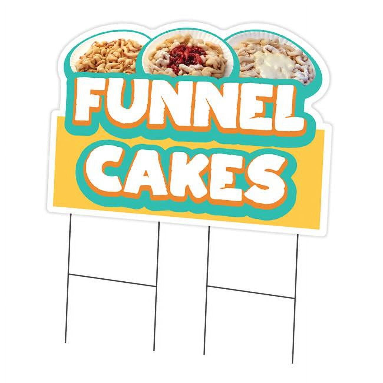 SignMission C-DC-2436-DS-Funnel Cakes19 24 x 36 in. Yard Sign & Stake ...