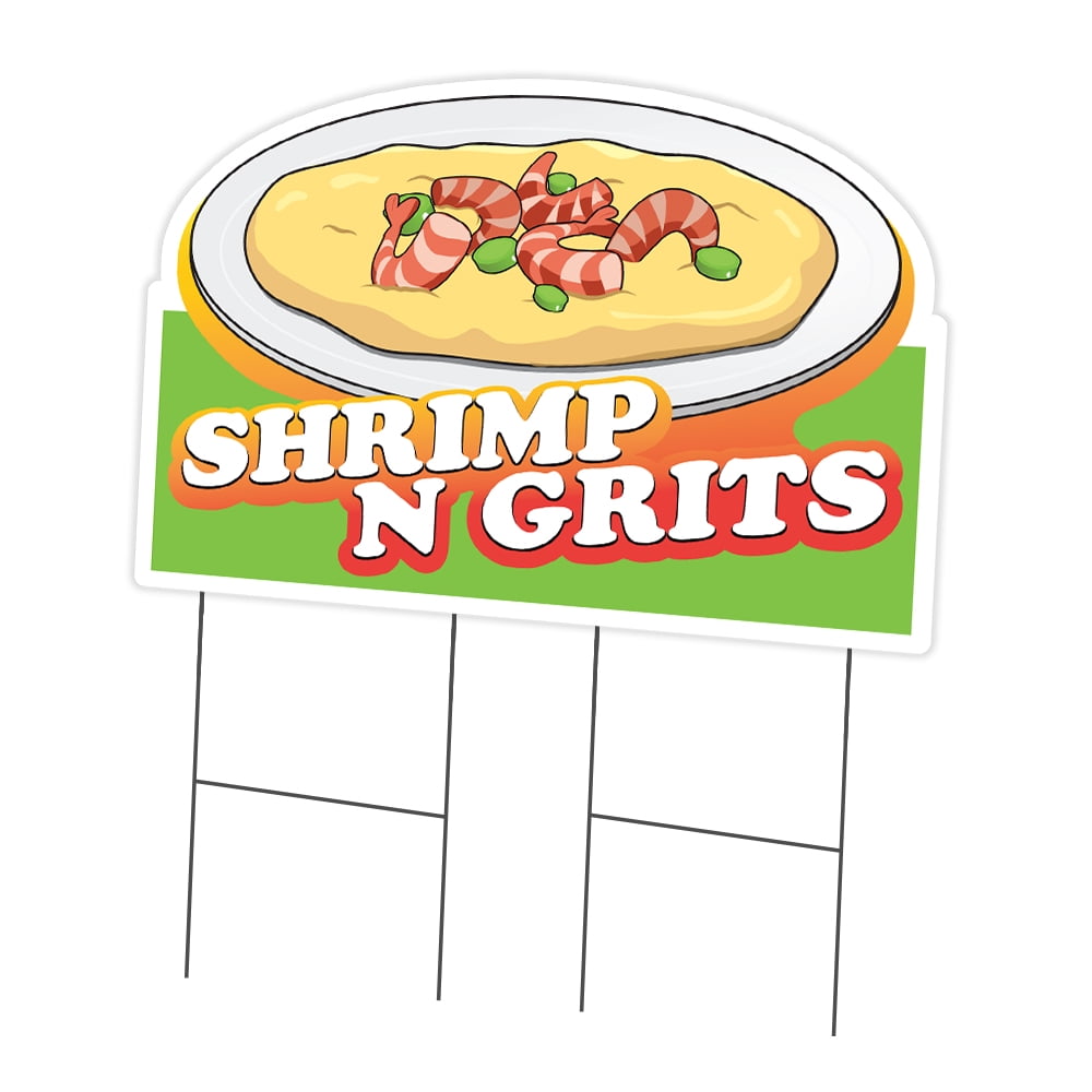 SignMission C-DC-2436-DS-Shrimp N Grits19 24 x 36 in. Yard Sign & Stake ...