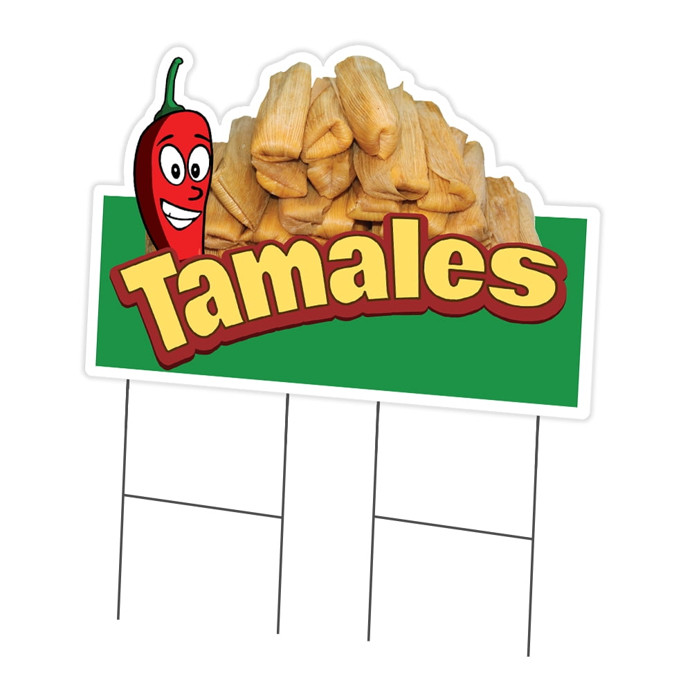 Tamales 24" x 36" Yard Sign & Stake | Advertise Your Business | Stake ...
