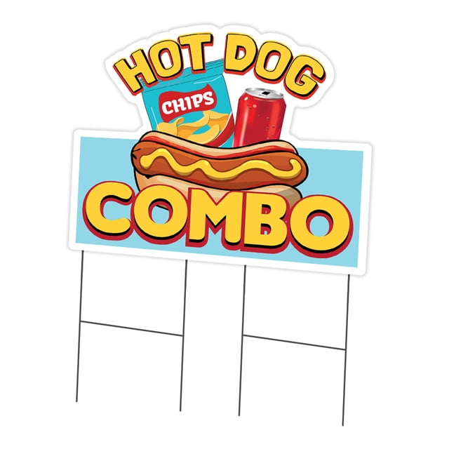 SignMission C-DC-2436-Hot Dog Combo19 24 x 36 in. Yard Sign & Stake ...