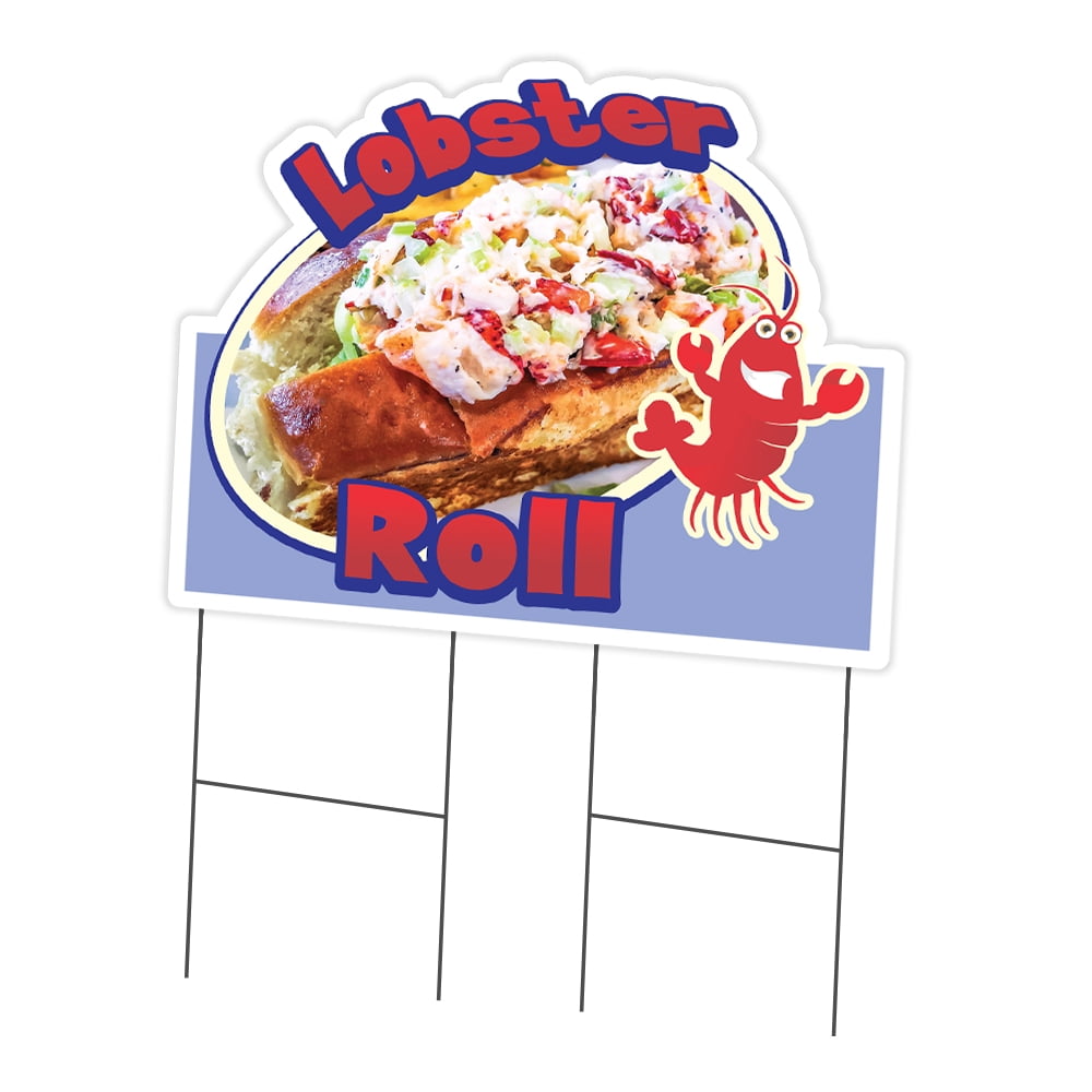 Lobster Roll 24" x 36" Yard Sign & Stake | Advertise Your Business ...