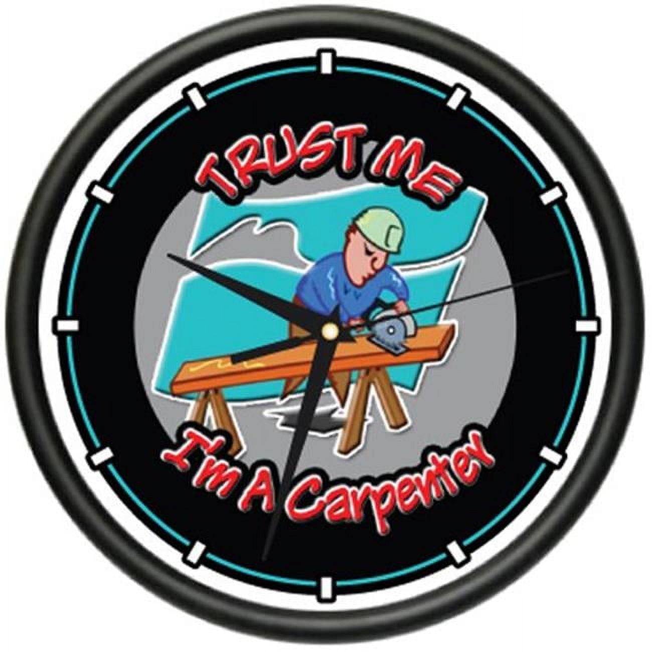 SignMission CL-CARPENTER 10 in. dia. Carpenter Wall Clock - Walmart.com