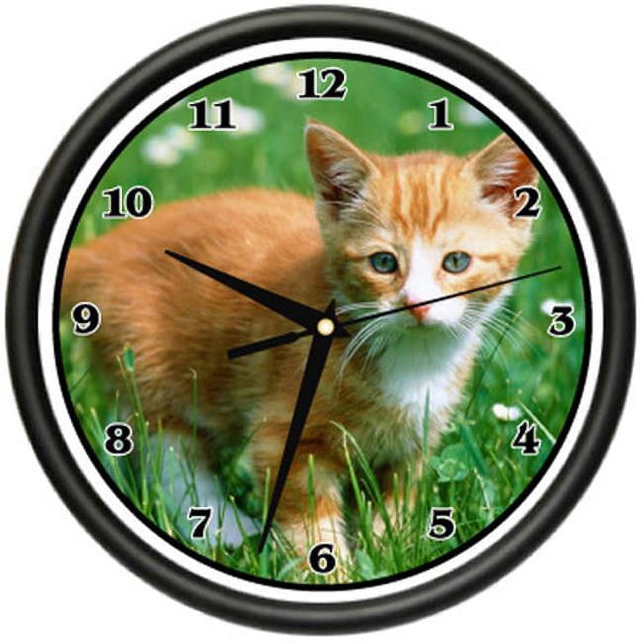 SignMission CL-CUTE CAT Cute Cat Wall Clock - Kitty Cat Cats Cat Lover ...