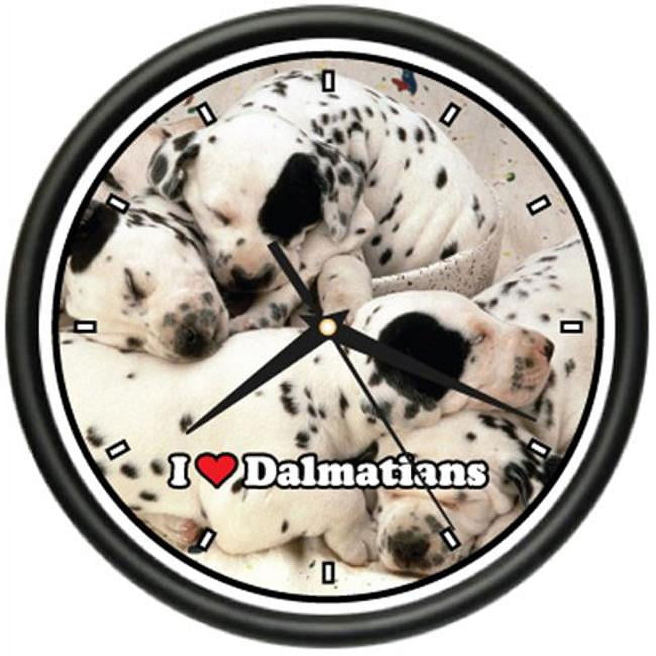 SignMission CL-DALMATIAN 10 in. dia. Dalmatian Wall Clock - Walmart.com