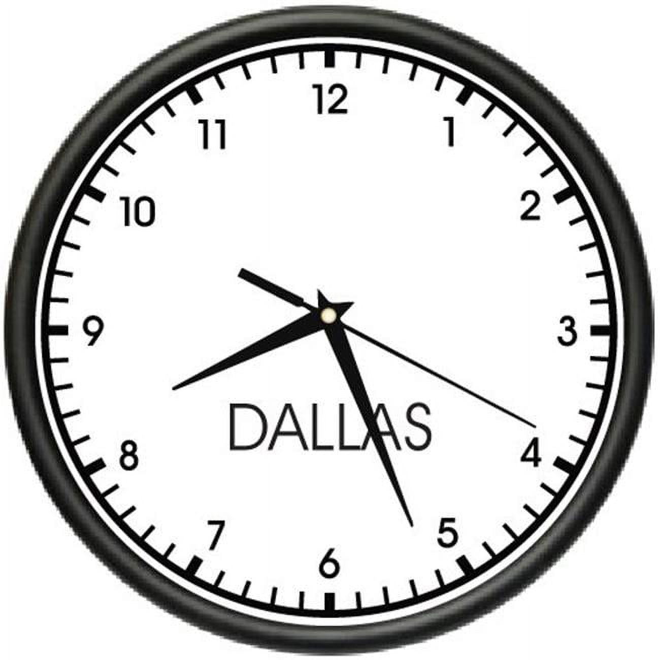 SignMission CL-Dallas Time 10 in. dia. Dallas Time Wall Clock - Walmart.com