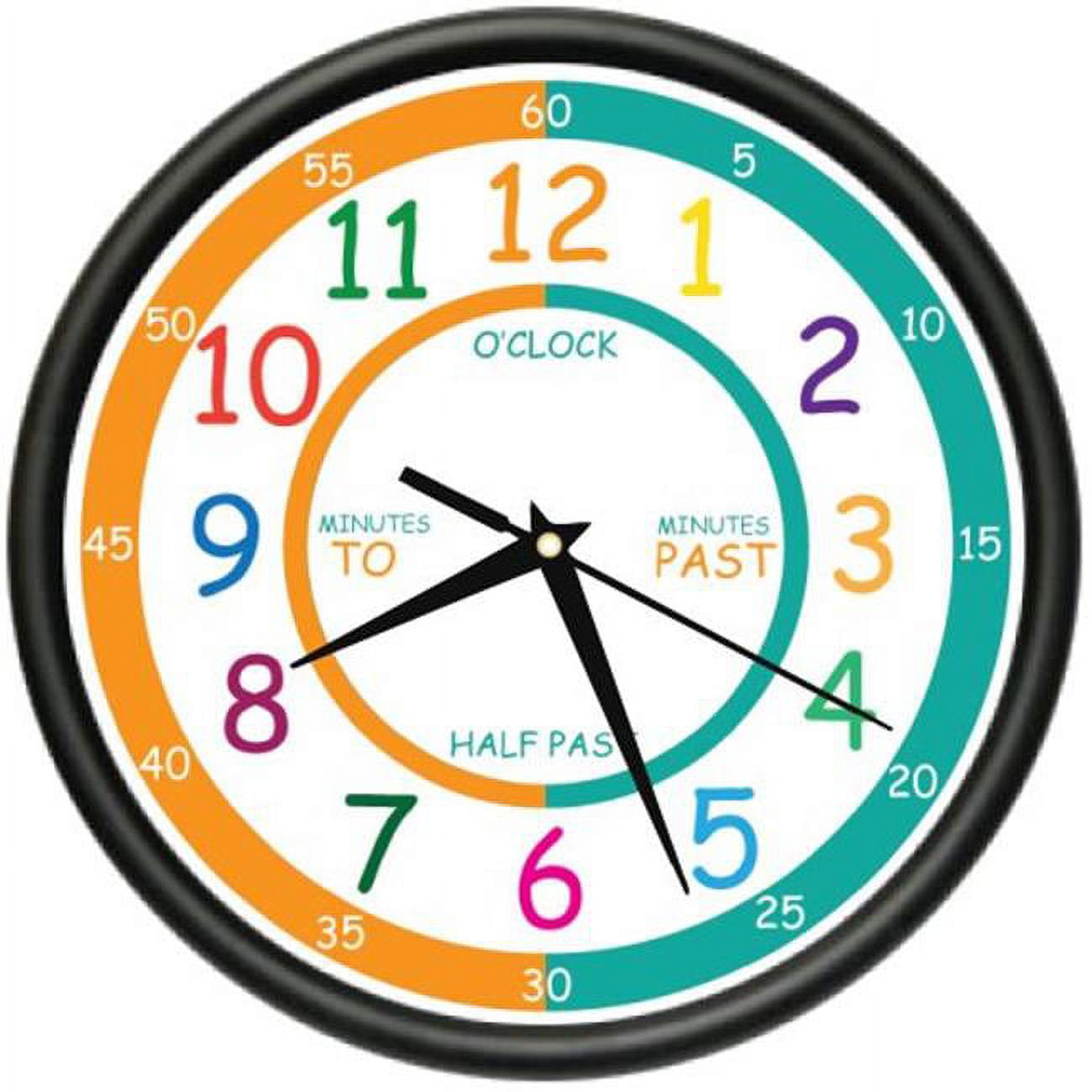 EASY TO READ TEACHER Wall Clock elementary students school kids room ...