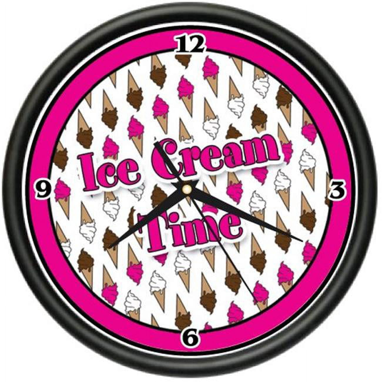 SignMission CL-Ice Cream Time Ice Cream Time Wall Clock - Parlor ...