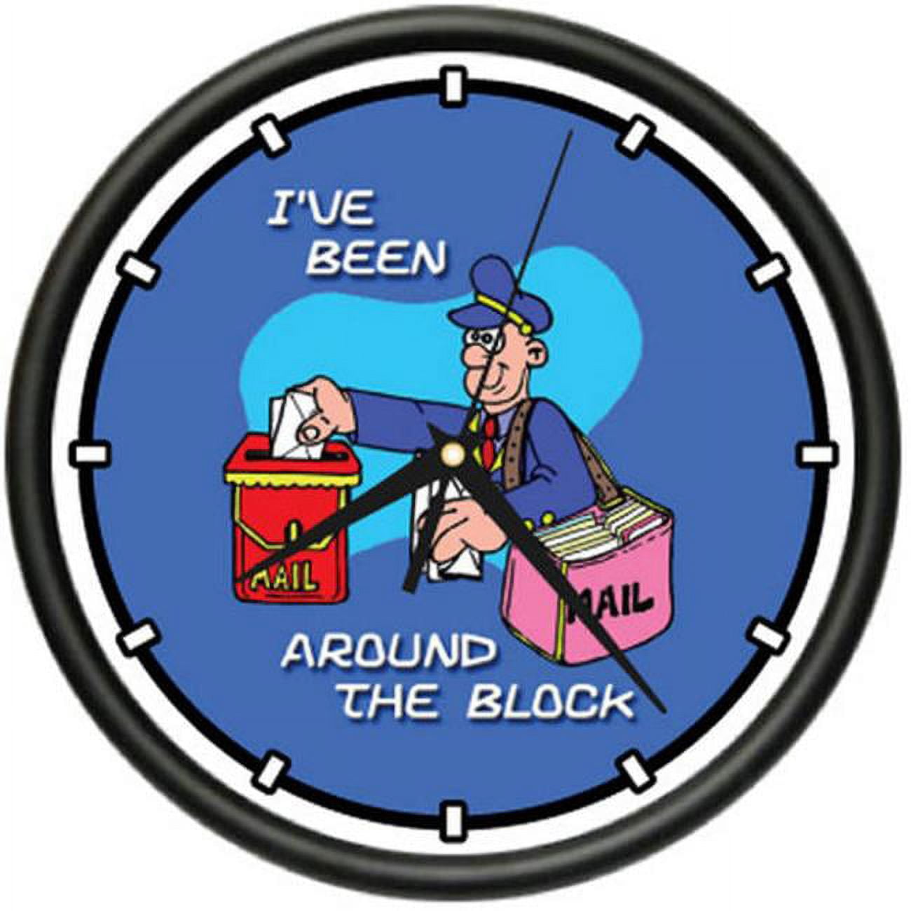 SignMission CL-MAILMAN Mailman Wall Clock - Postal Worker Mail Carrier ...