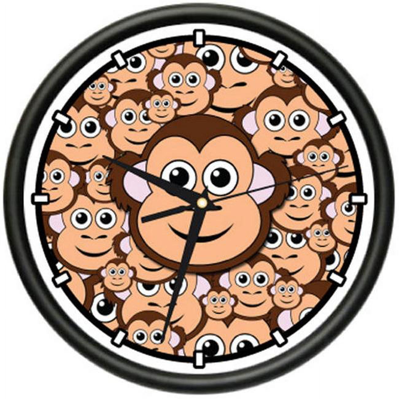 SignMission CL-MONKEY Monkey Wall Clock - Zoo Jungle Monkey Lovers ...
