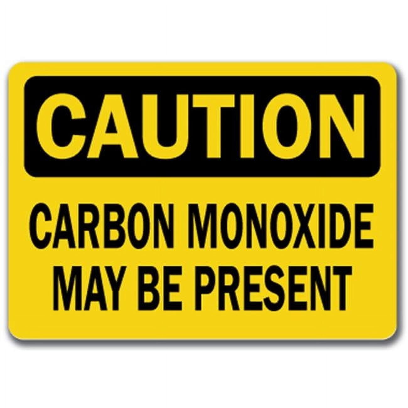 Caution Sign - Carbon Monoxide May Be Present - 10" x 14" OSHA Safety ...