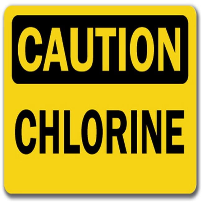 Caution Sign - Chlorine - 10" x 14" OSHA Safety Sign - Walmart.com