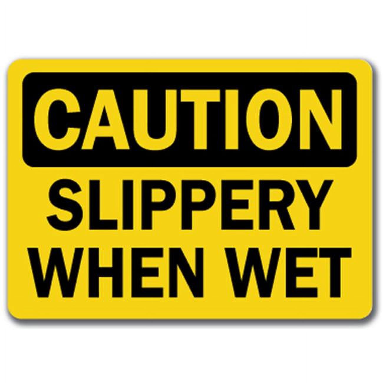 Caution Slippery When Wet Sign - Walmart.com