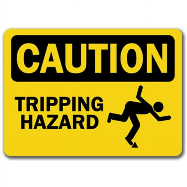 SignMission CS-Tripping Hazard 10 x 14 in. Caution Tripping Hazard OSHA ...