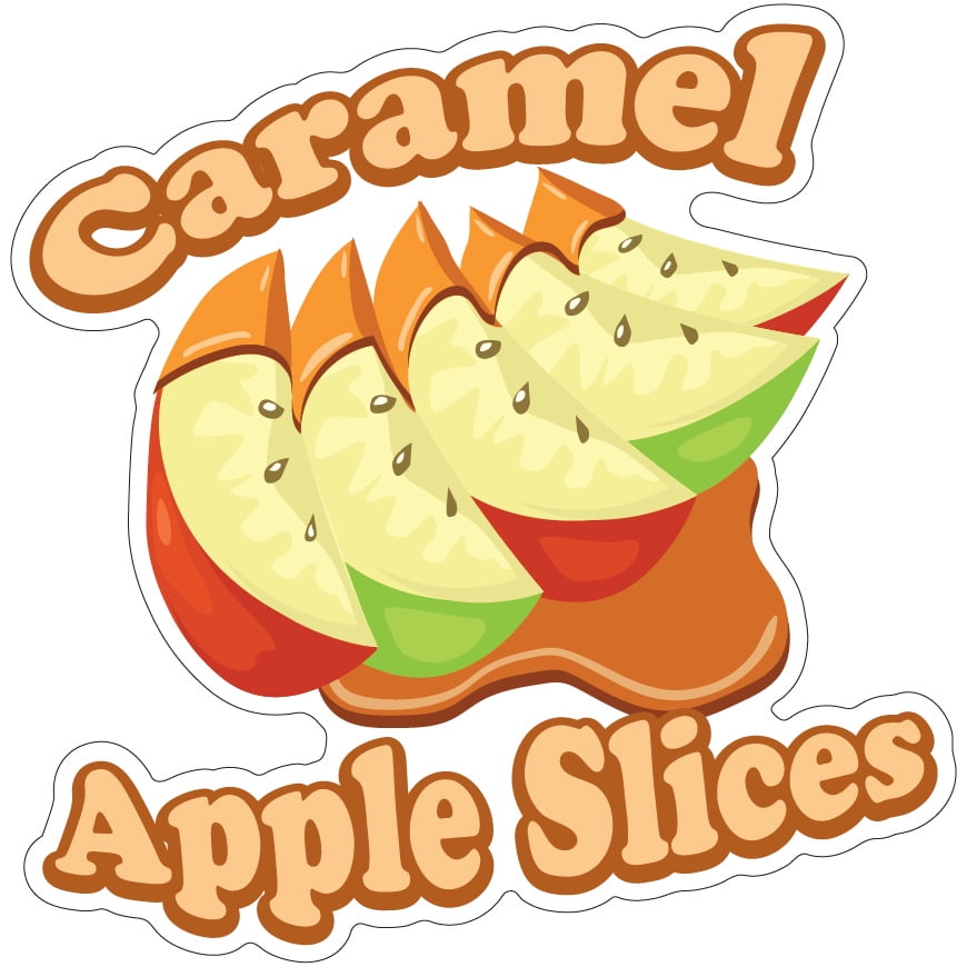 Caramel Apple Slices 24" Decal Concession Stand Food Truck Sticker ...