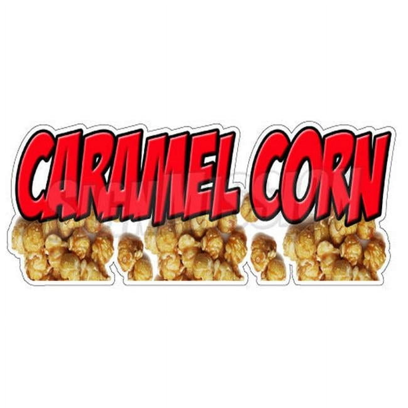 SignMission Caramel Corn Concession Decal Sticker - Stand Popcorn ...