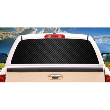 WHITE Rear Window Graphic back truck decal suv view thru vinyl ...