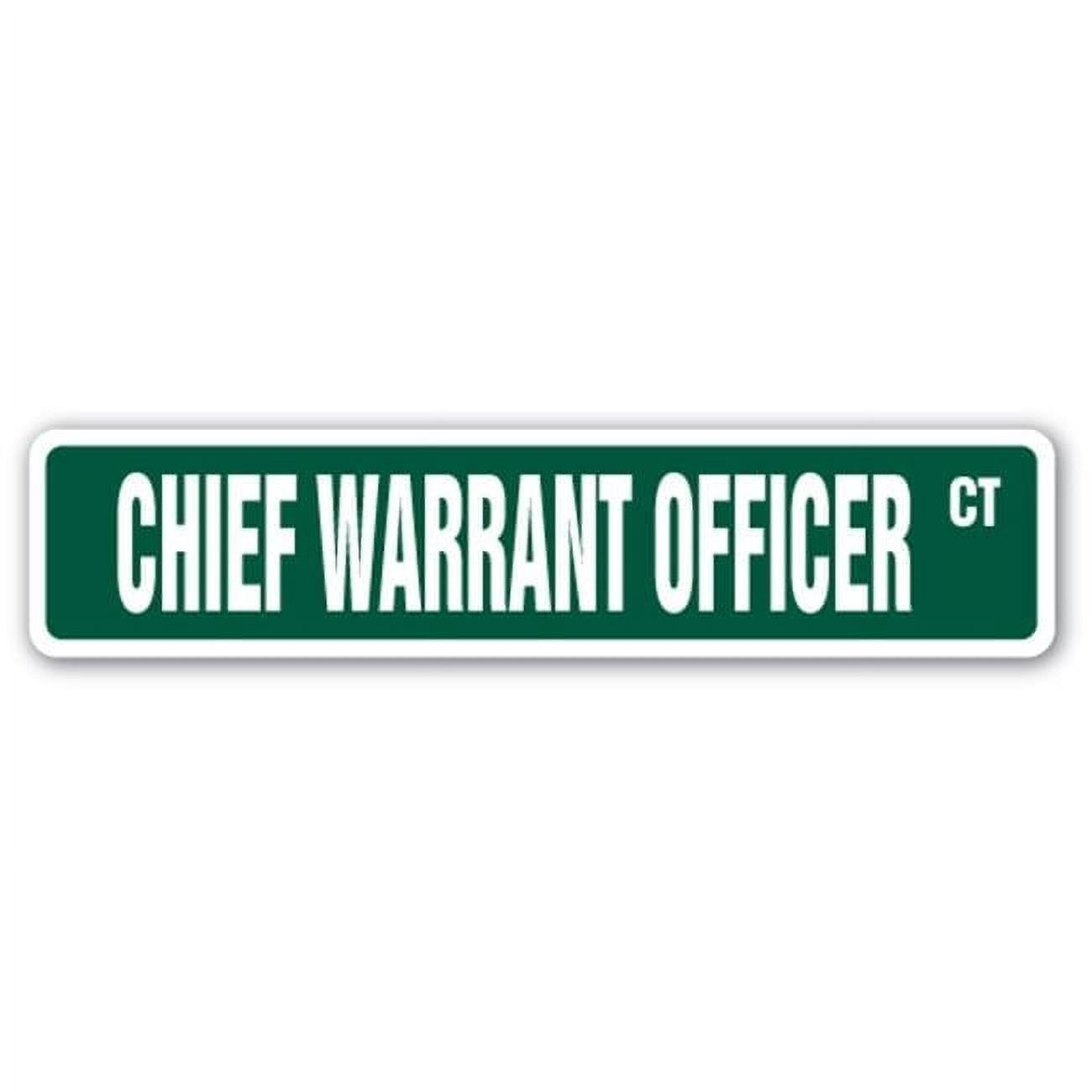 SignMission Chief Warrant Officer Aluminum Street Sign for US Army Navy ...