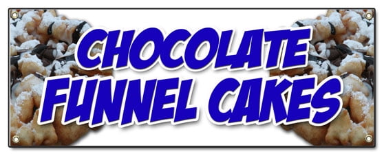 SignMission B-Chocolate Funnel Cakes Chocolate Funnel Cakes Banner Sign ...