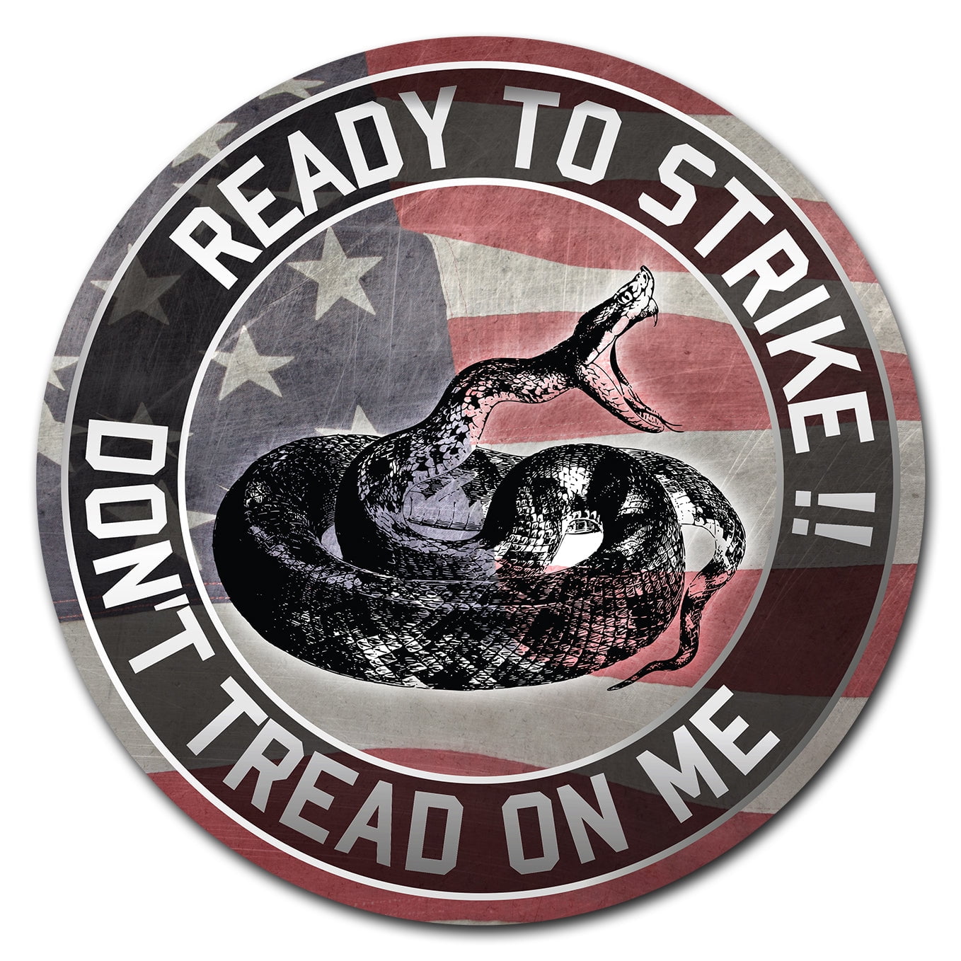 SignMission Circular Rigid Plastic Sign 12" Tall - Don't Tread On Me 2 ...