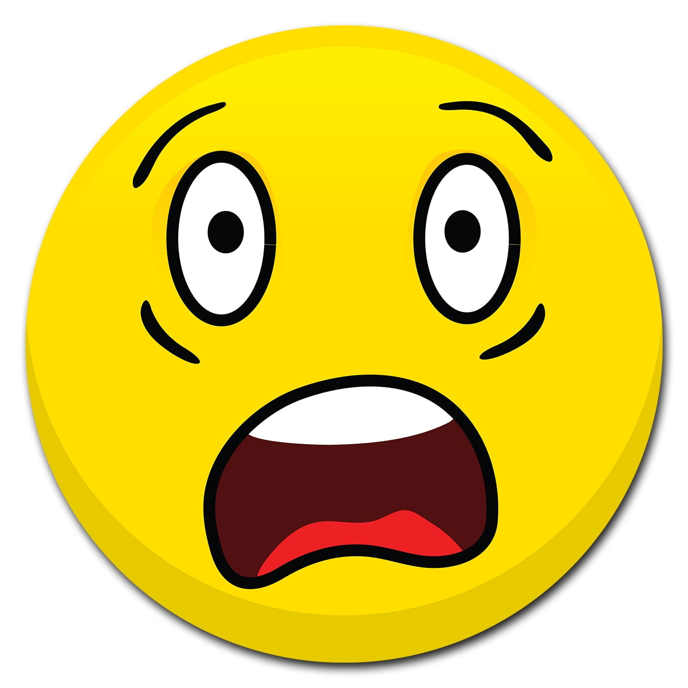 SignMission Circular Rigid Plastic Sign 12" Tall - Emoji Shocked ...