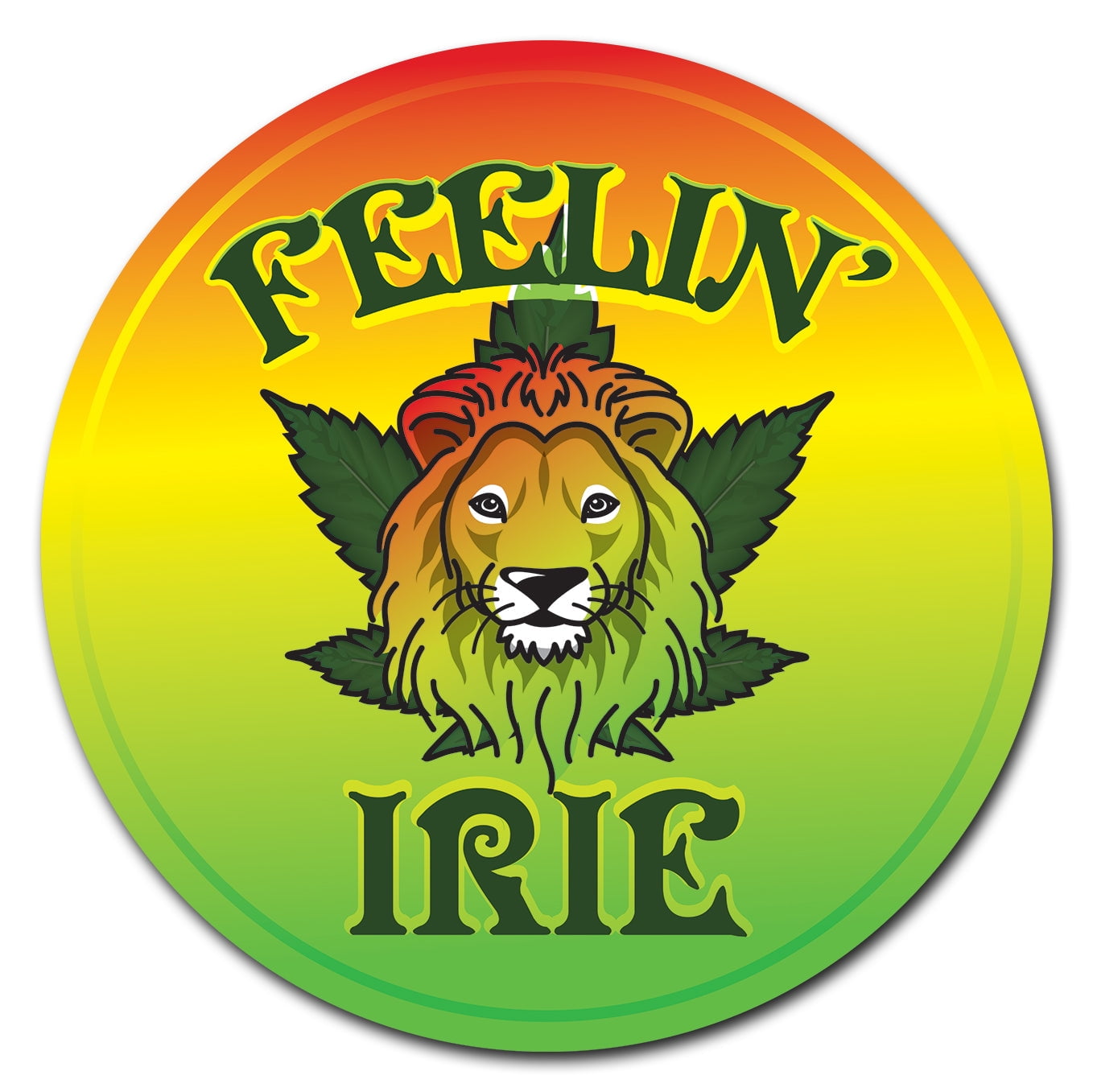 SignMission Circular Rigid Plastic Sign 12" Tall - Feelin Irie ...