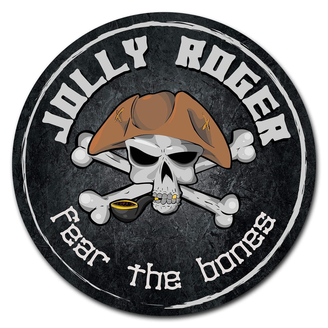 SignMission Circular Rigid Plastic Sign 12" Tall - Jolly Roger Fear The ...
