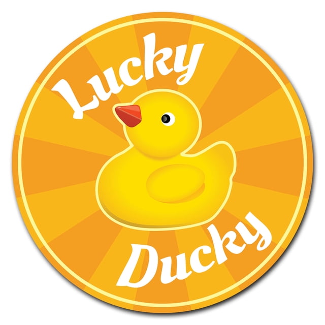 SignMission Circular Rigid Plastic Sign 12" Tall - Lucky Ducky ...