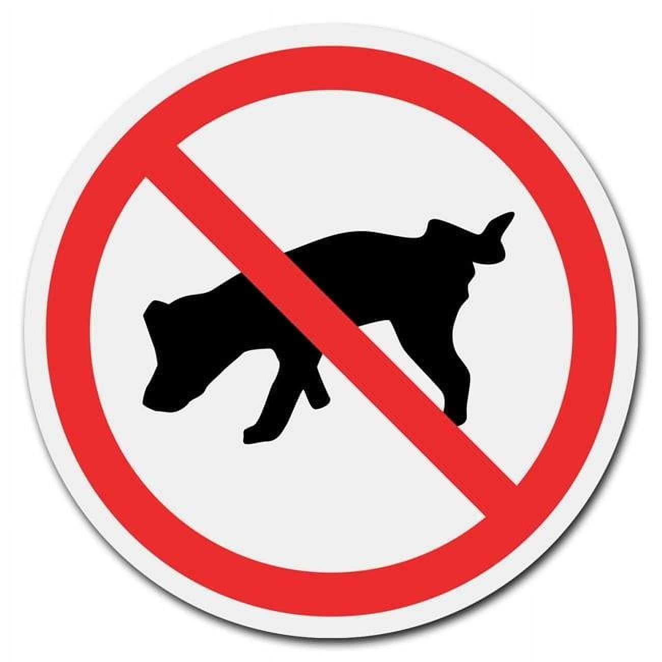 SignMission Circular Rigid Plastic Sign 12" Tall - No Dog Pee | Plastic ...