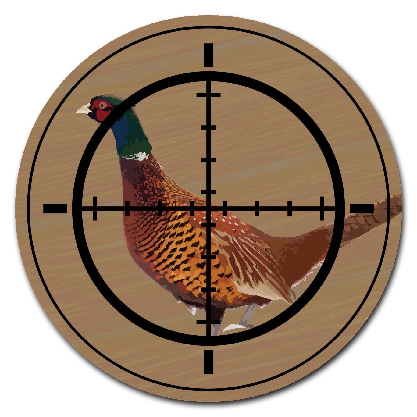 SignMission Circular Rigid Plastic Sign 12" Tall - Pheasant Hunter ...
