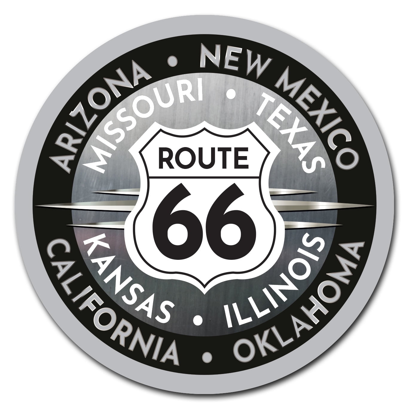 SignMission Circular Rigid Plastic Sign 12" Tall - Route 66 | Plastic ...