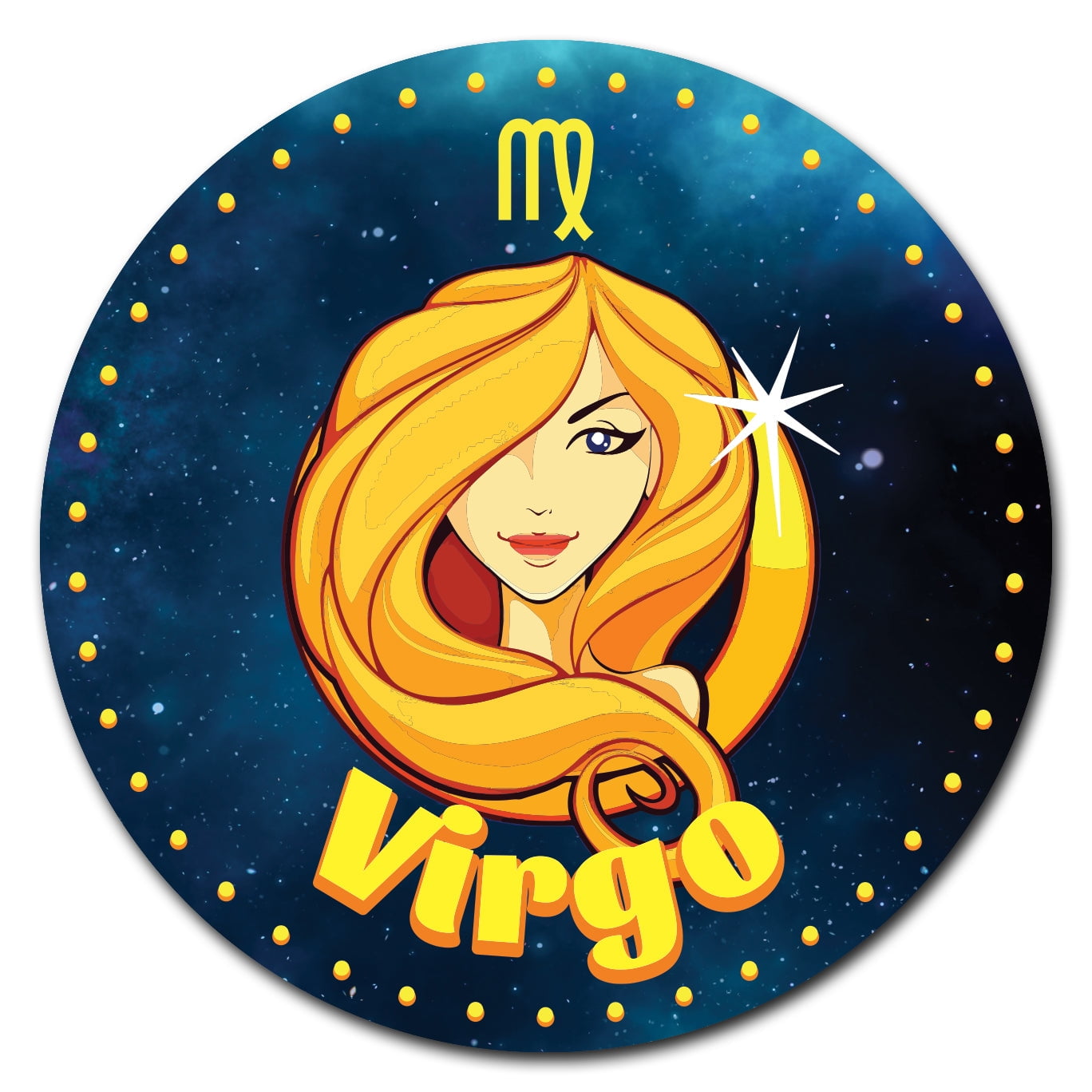 SignMission Circular Rigid Plastic Sign 12" Tall - Virgo | Plastic Sign ...