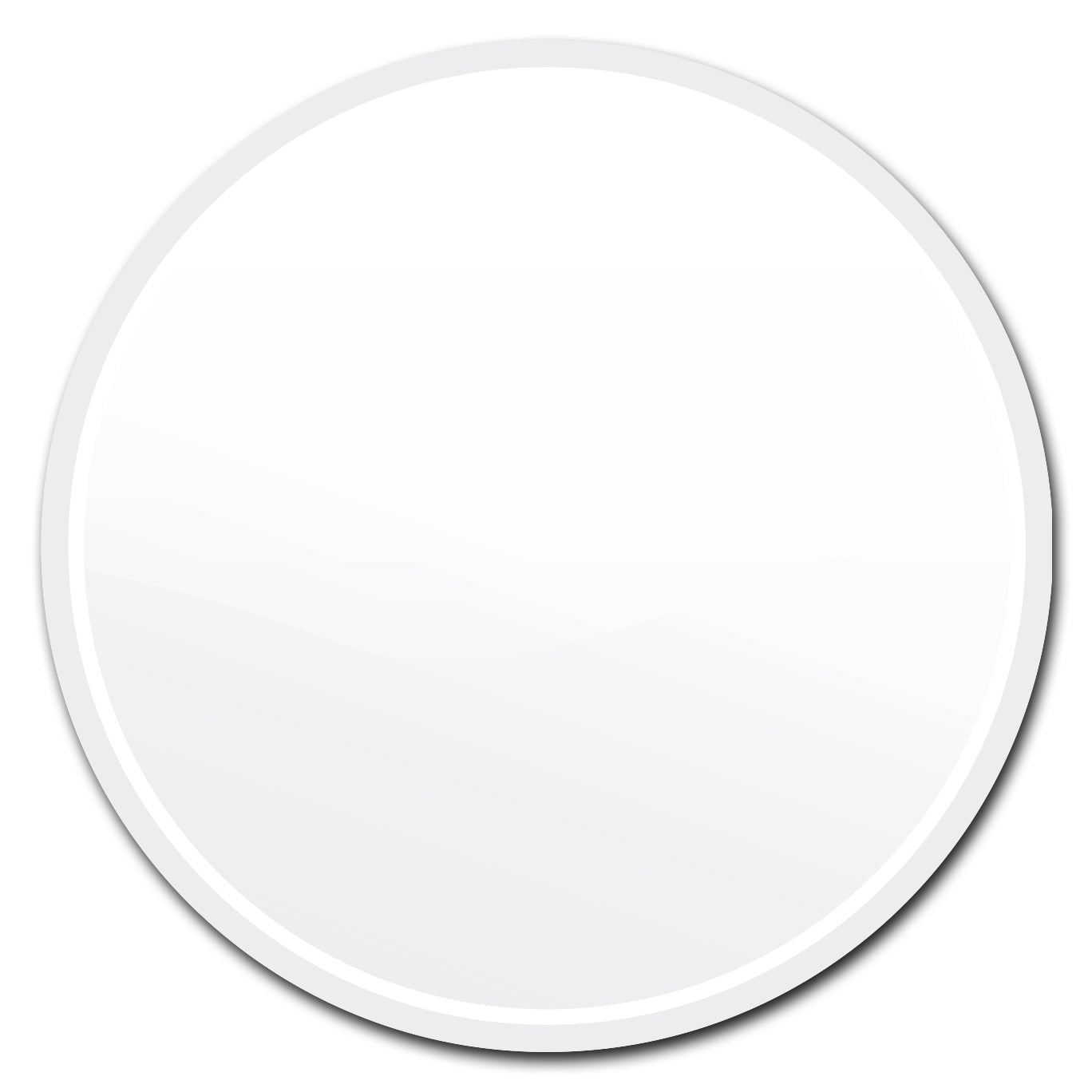 SignMission Circular Rigid Plastic Sign 12" Tall - White | Plastic Sign ...